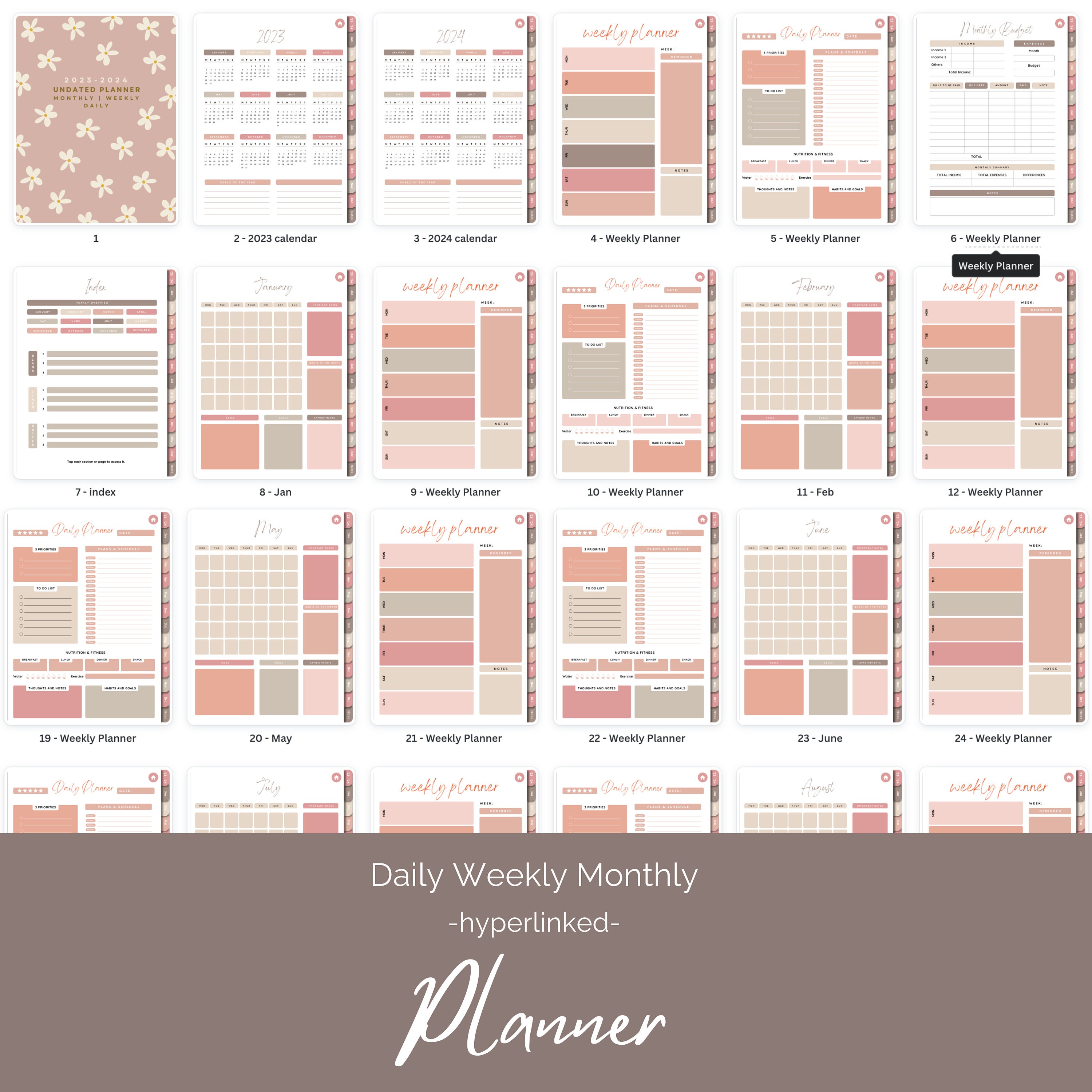 2024 Hyperlinked Digital Planner With PLR MRR Master Resell Rights ...