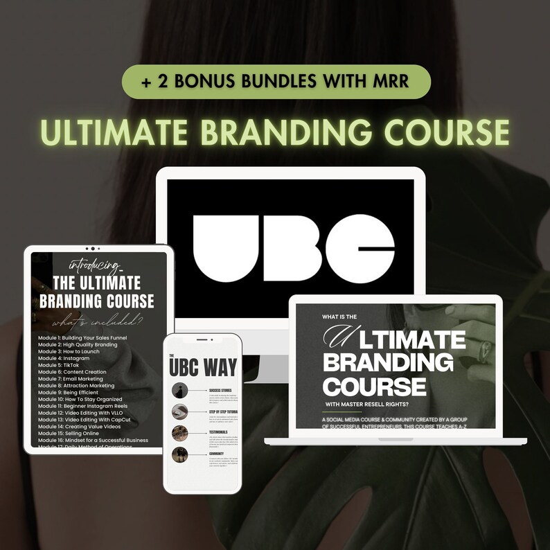 Ultimate Branding Course UGC W/ Master Resell Rights MRR Digital Marketing Passive Income Online ...