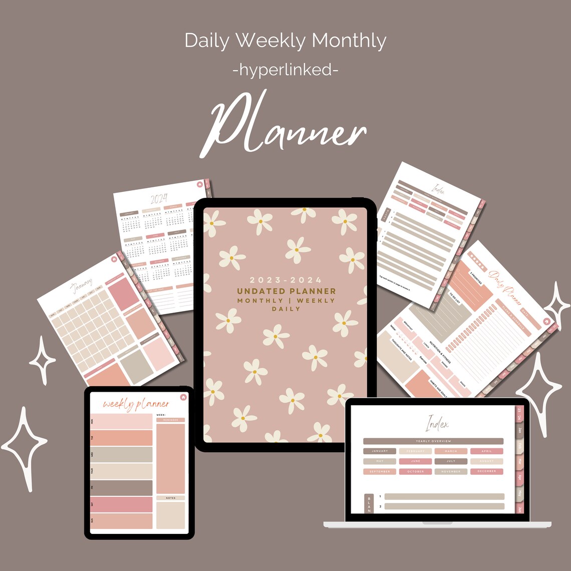 2024 Hyperlinked Digital Planner With PLR MRR Master Resell Rights ...