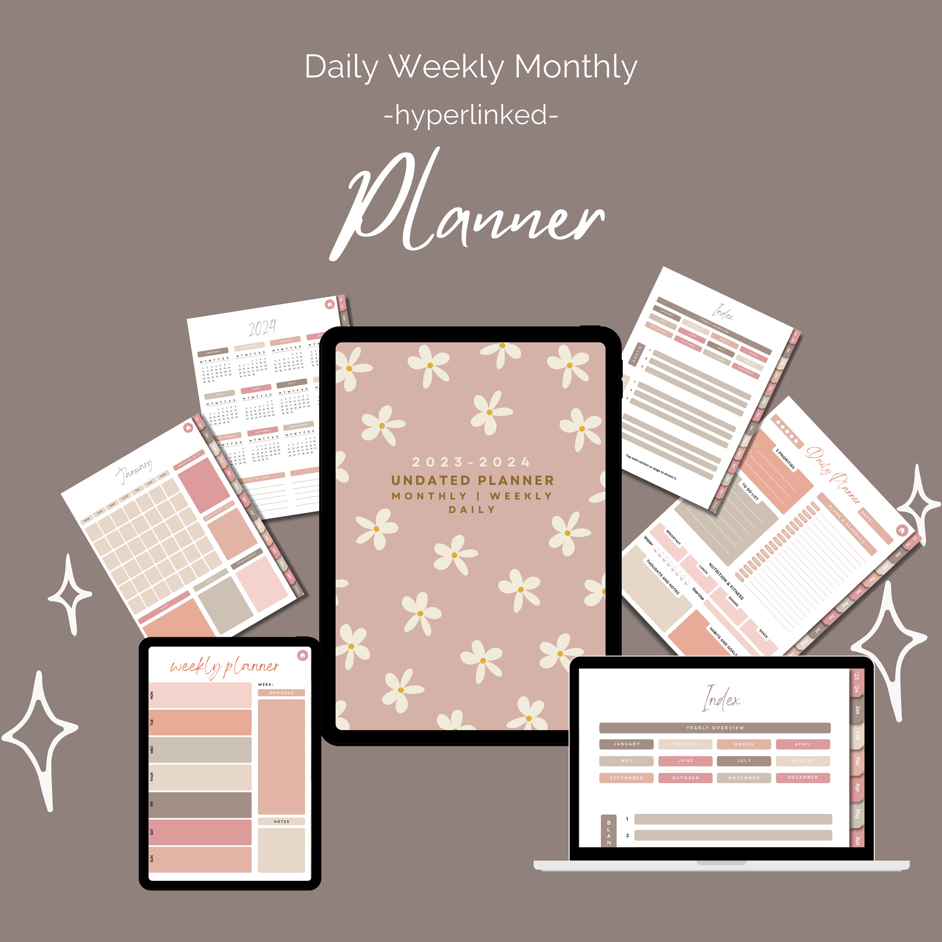 2024 Hyperlinked Digital Planner With PLR MRR Master Resell Rights ...