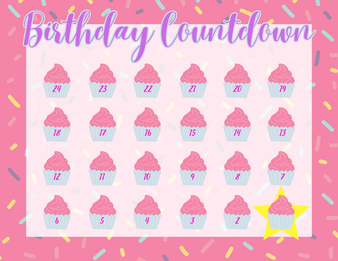 Birthday Countdown - Etsy
