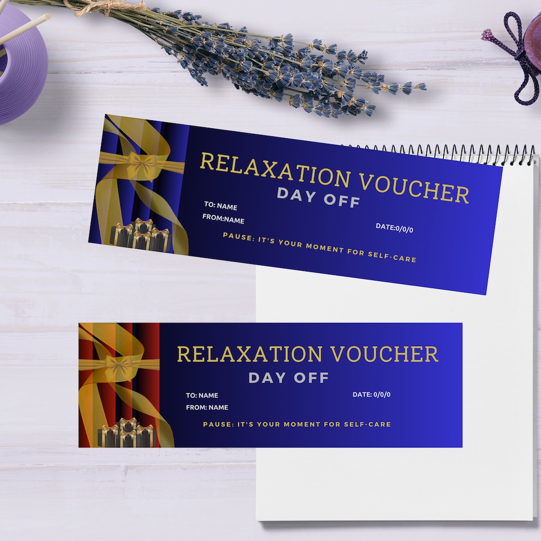 Personalized Day off Voucher, Editable Coupon Template, Printable ...