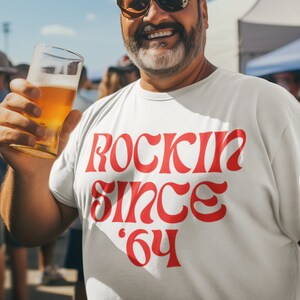 60th Birthday Shirt Rockin Since '64 Tee Shirt for 60th Birthday ...