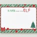 Blank Elf Note Card Printable | A Note From Your Elf Postcard | Elf ...