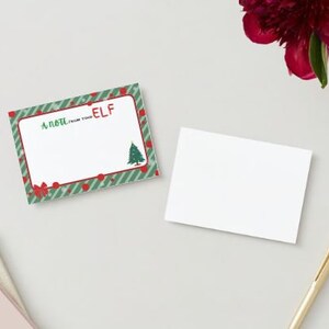 Blank Elf Note Card Printable | A Note From Your Elf Postcard | Elf ...