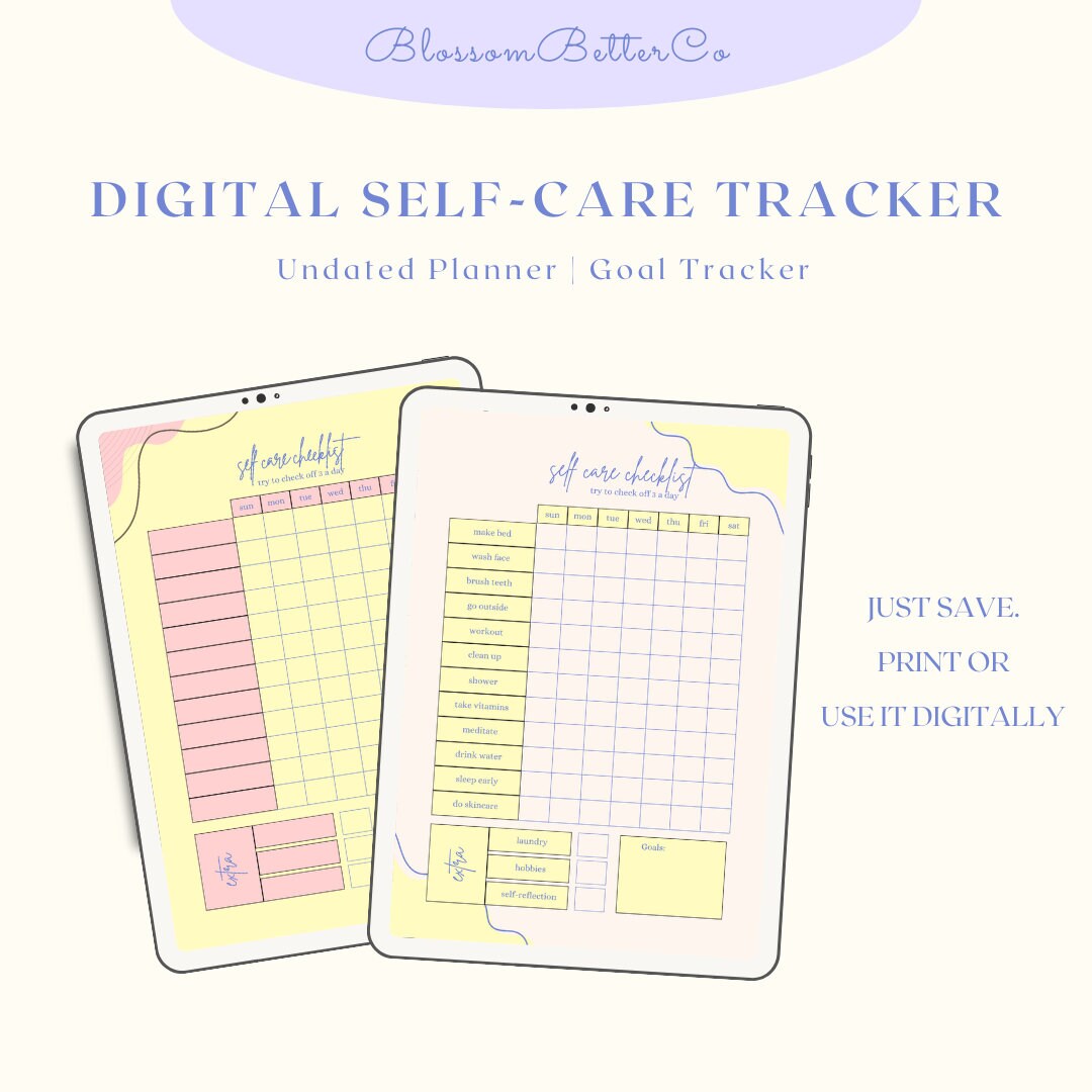Printable Pastel Aesthetic Minimalistic Daily Self-care Checklist - Etsy