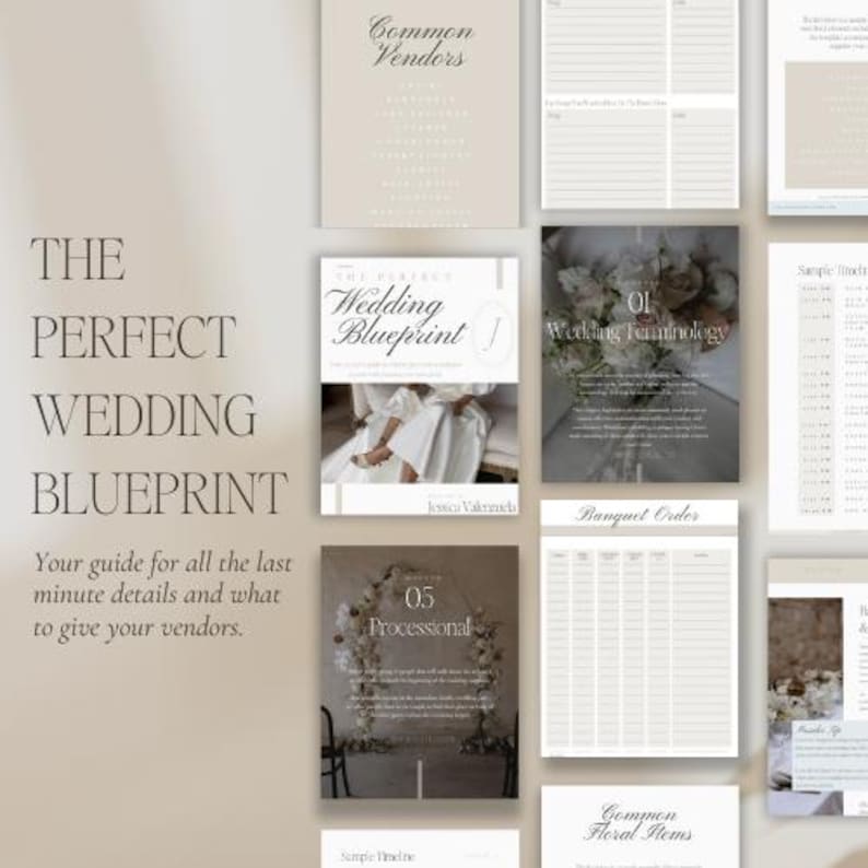 The Perfect Wedding Blueprint | Wedding Planner Book | Wedding Planner ...