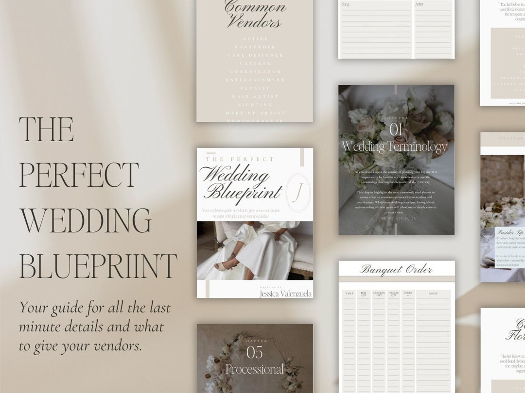 The Perfect Wedding Blueprint Wedding Planner Book Wedding Planner ...