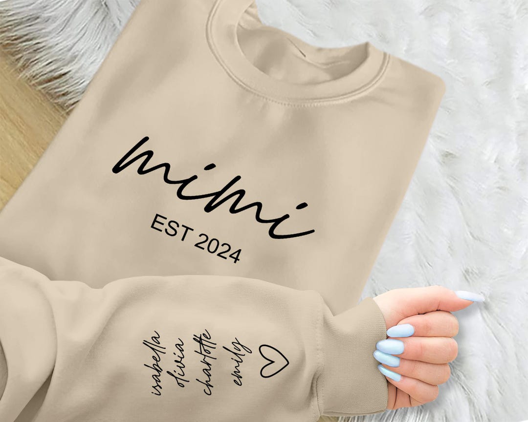 Personalized Mimi Sweatshirt, Mimi Sweatshirt With Names, Custom ...