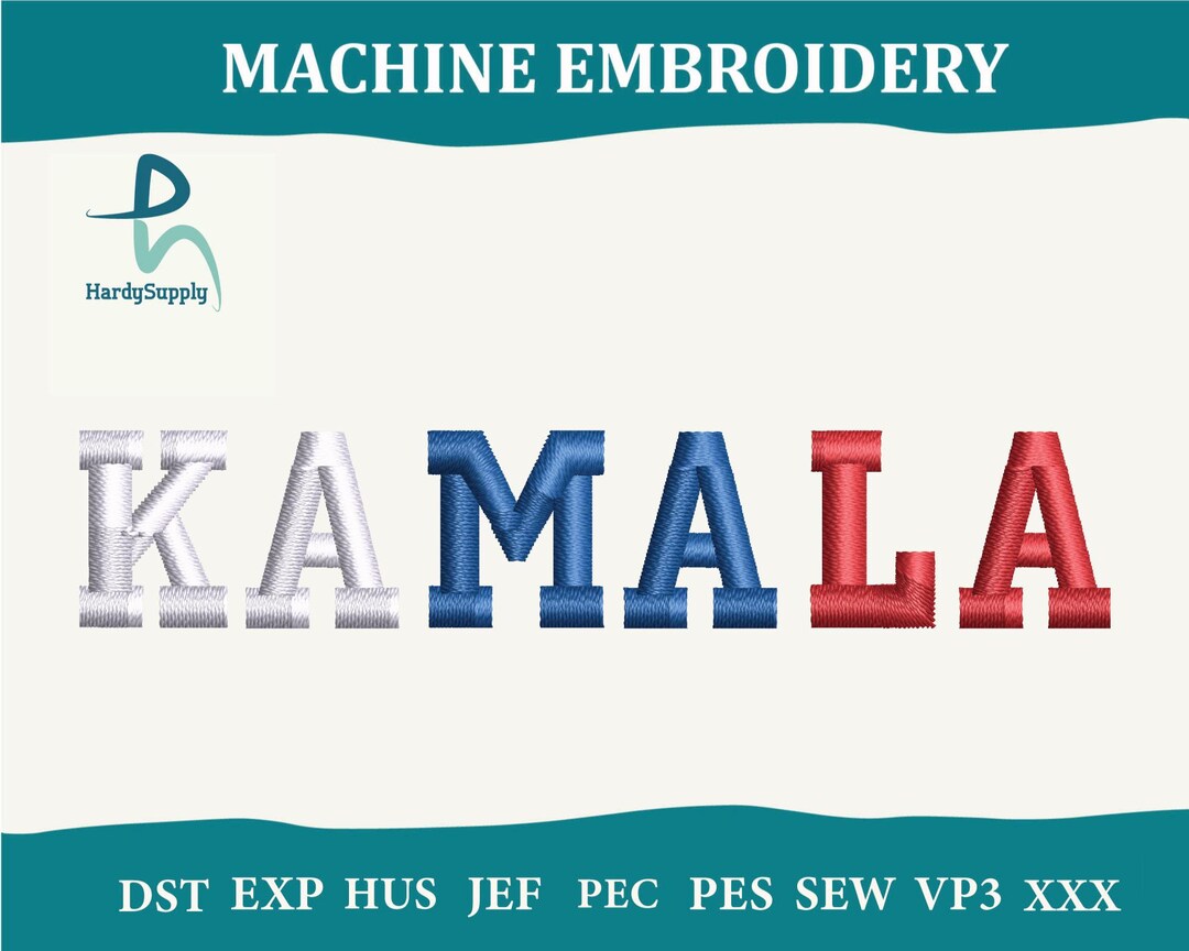 Kamala Harris Embroidery Design, Political Embroidery, Election Leader ...