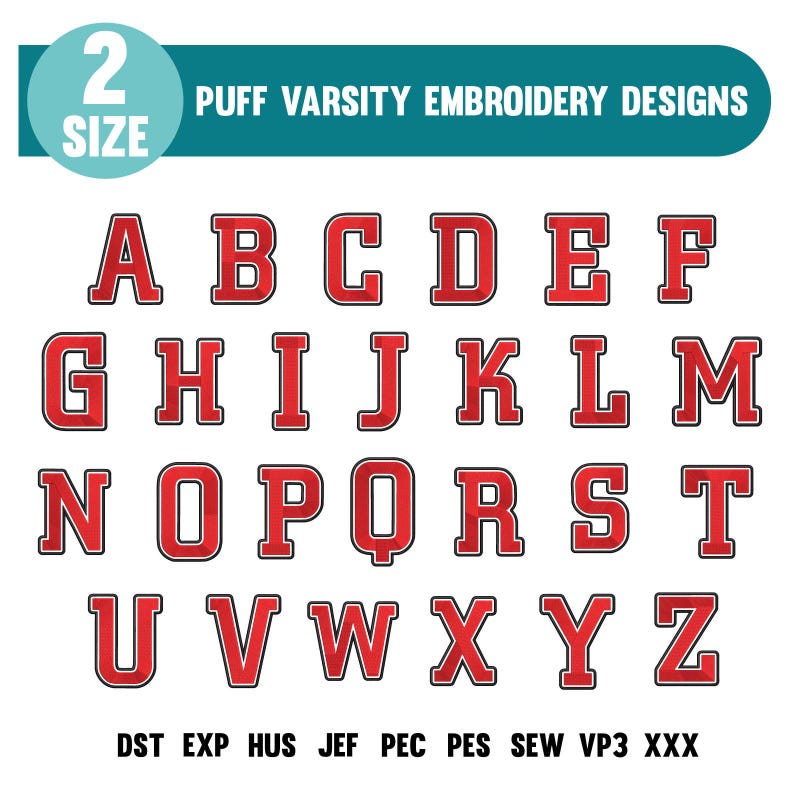 3d Puff Embroidery Font - Etsy