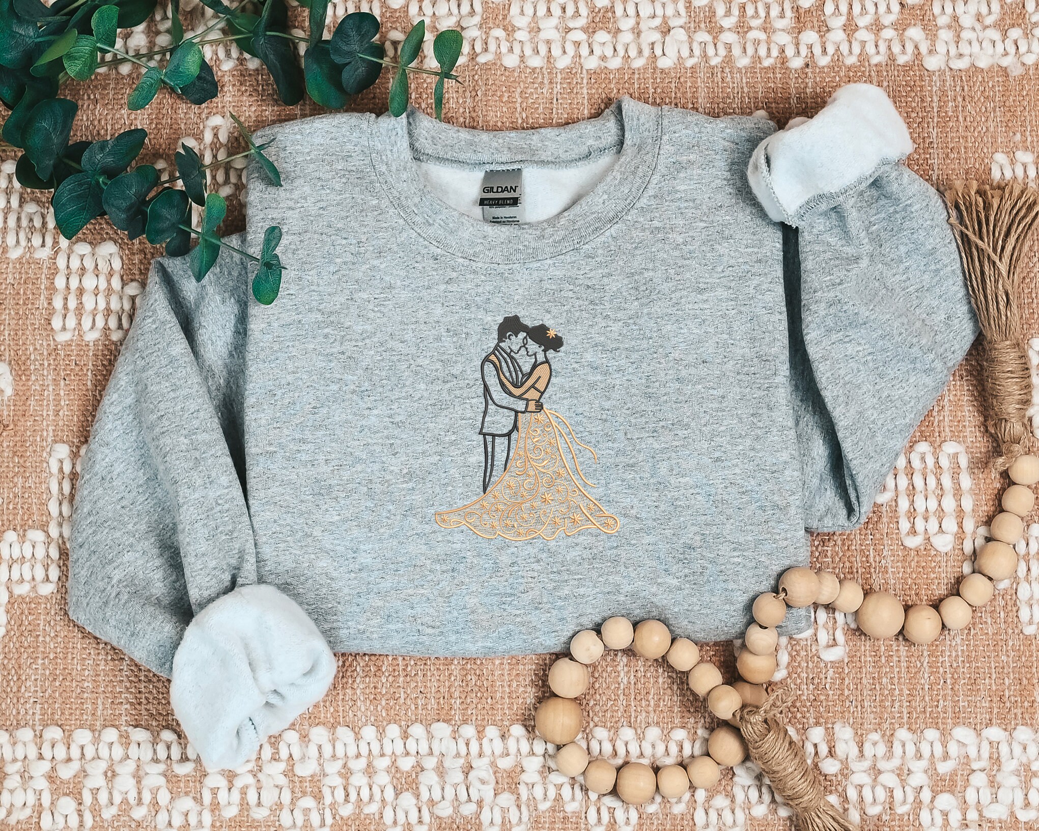 Couple Wedding Machine Embroidery, Digital Embroidered Design, Wedding ...