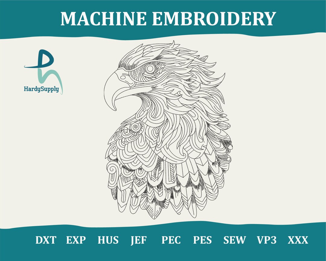 Machine Embroidery Eagle Head Design, Mini Animals Embroidery File ...