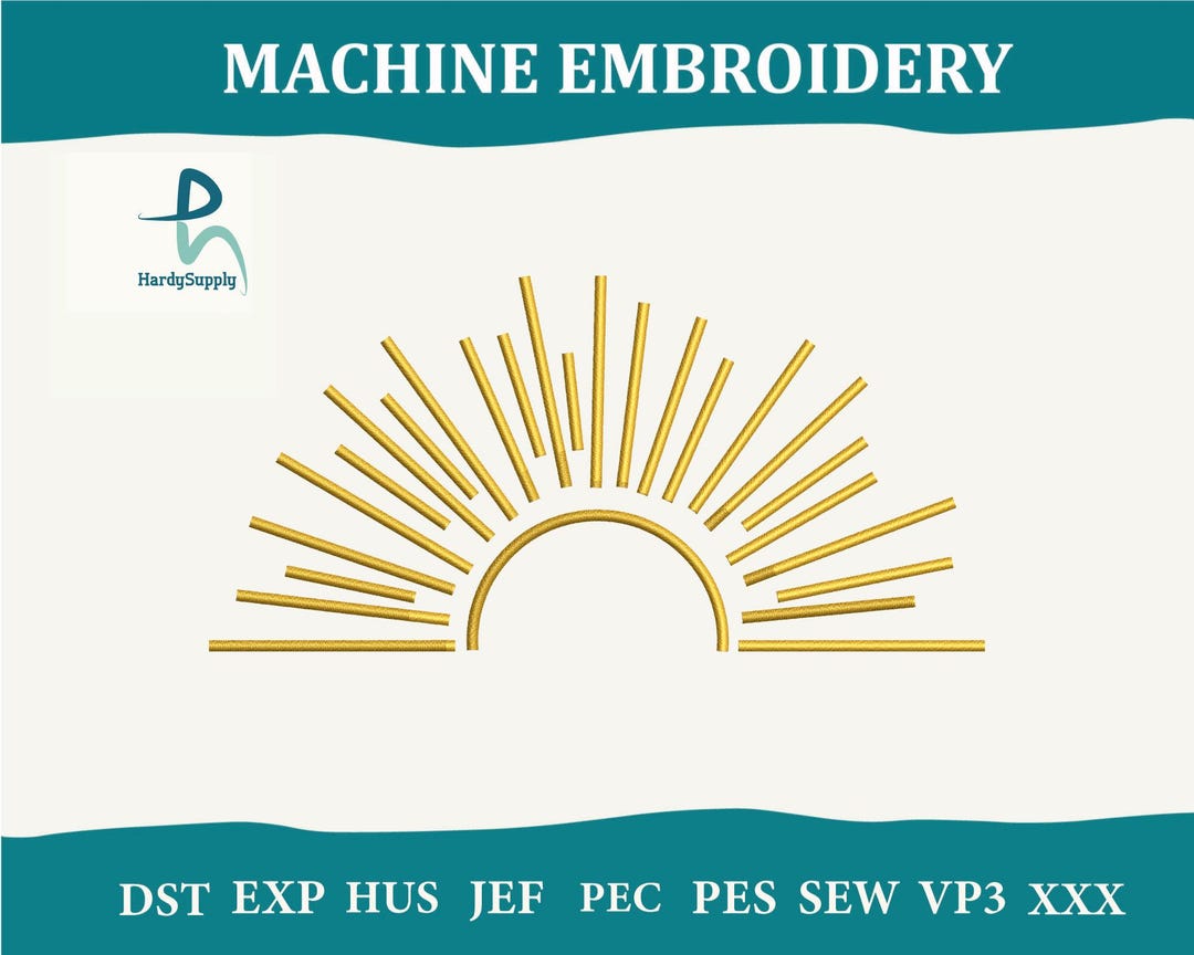 Sunshine Embroidery Design, Boho Sun Machine Embroidery Pattern, Summer ...