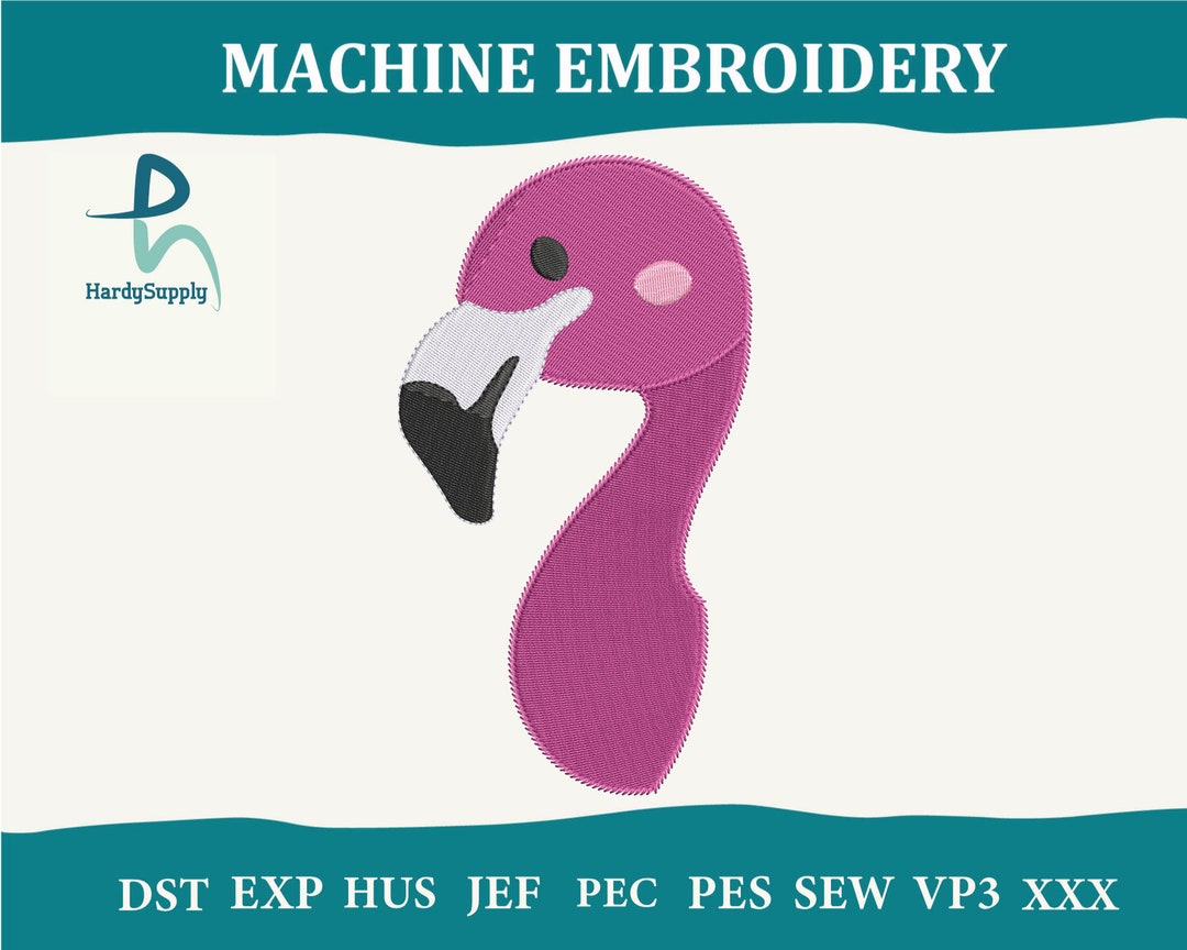 Beautiful Embroidered Flamingo Designs, Featuring an Exquisite Flamingo ...