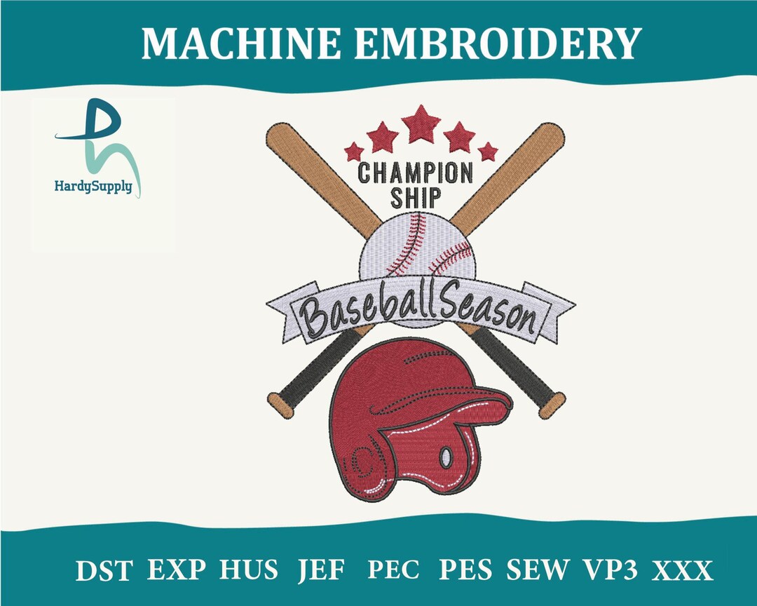 Baseball Season Embroidery Design, Softball Digital Design for Machine ...
