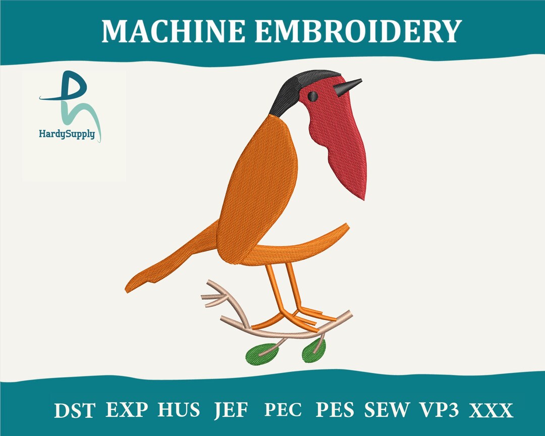 Realistic Robin Embroidery Design, Bird Machine Embroidery Pattern ...
