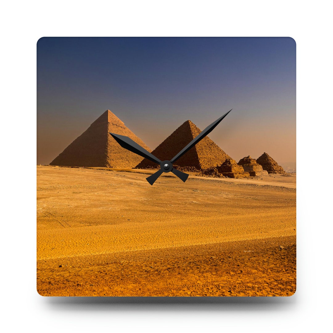 Pyramids of Egypt Acrylic Wall Clock - Etsy