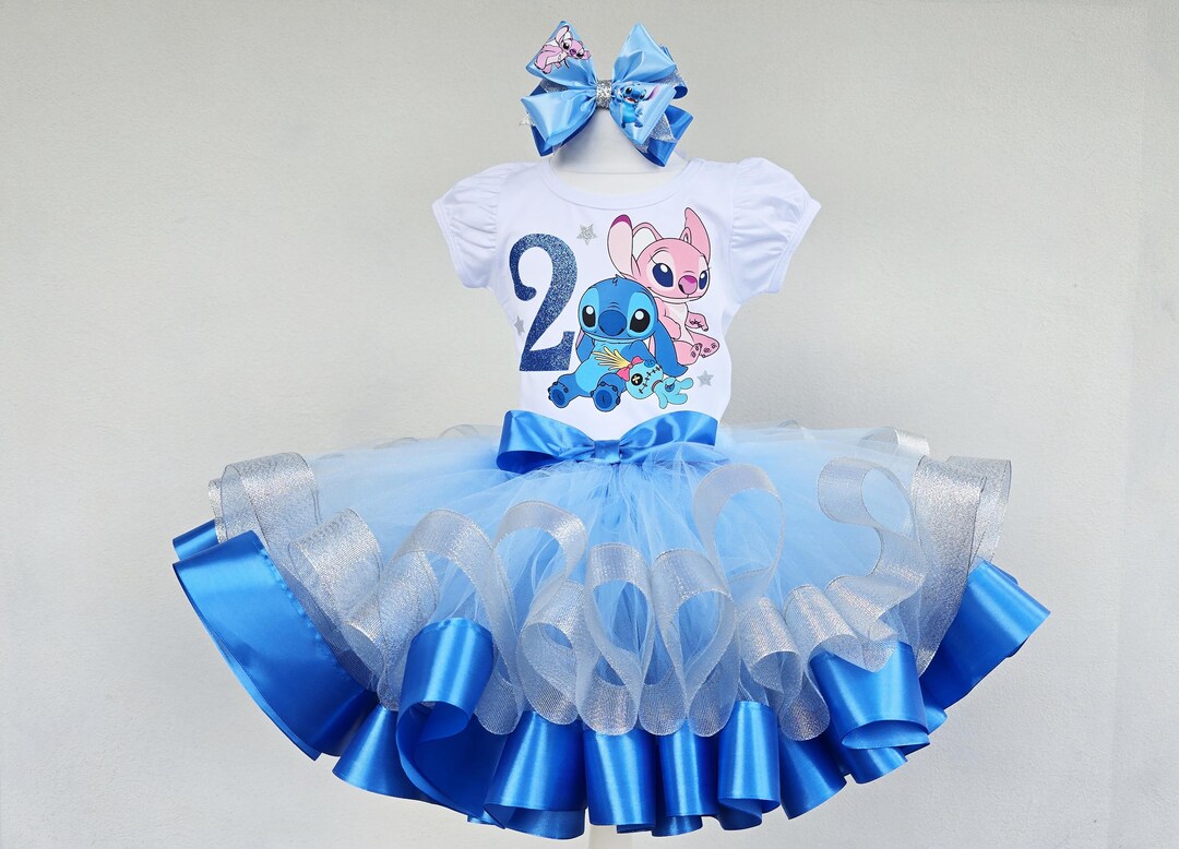 Blue Alien Birthday Tutu Outfit: Stitch and Angel Party Baby Set - Etsy