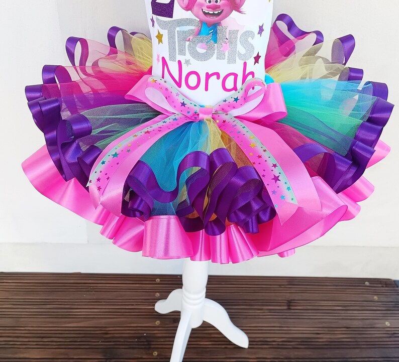 Poppy Troll Birthday Outfit, Trolls Personalized Custom Outfit Girl. - Etsy