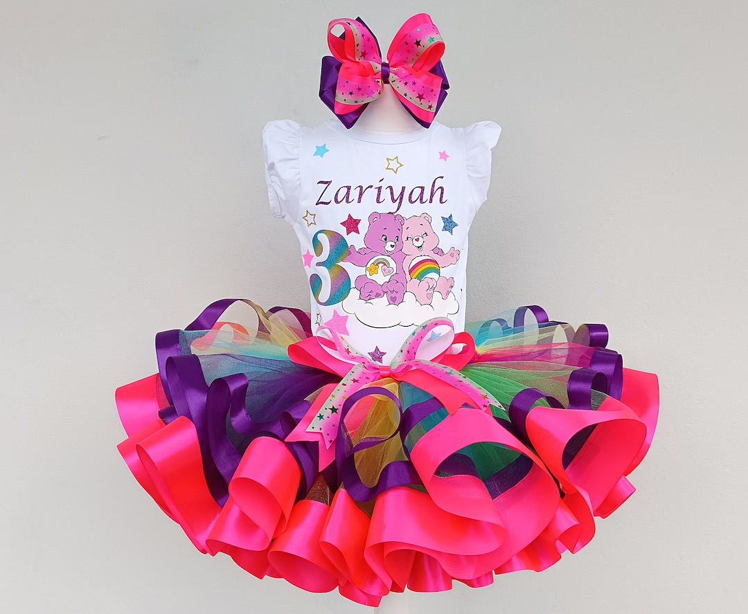 Rainbow Bears Birthday Tutu Costume, Cute Dears Birthday Outfit - Etsy