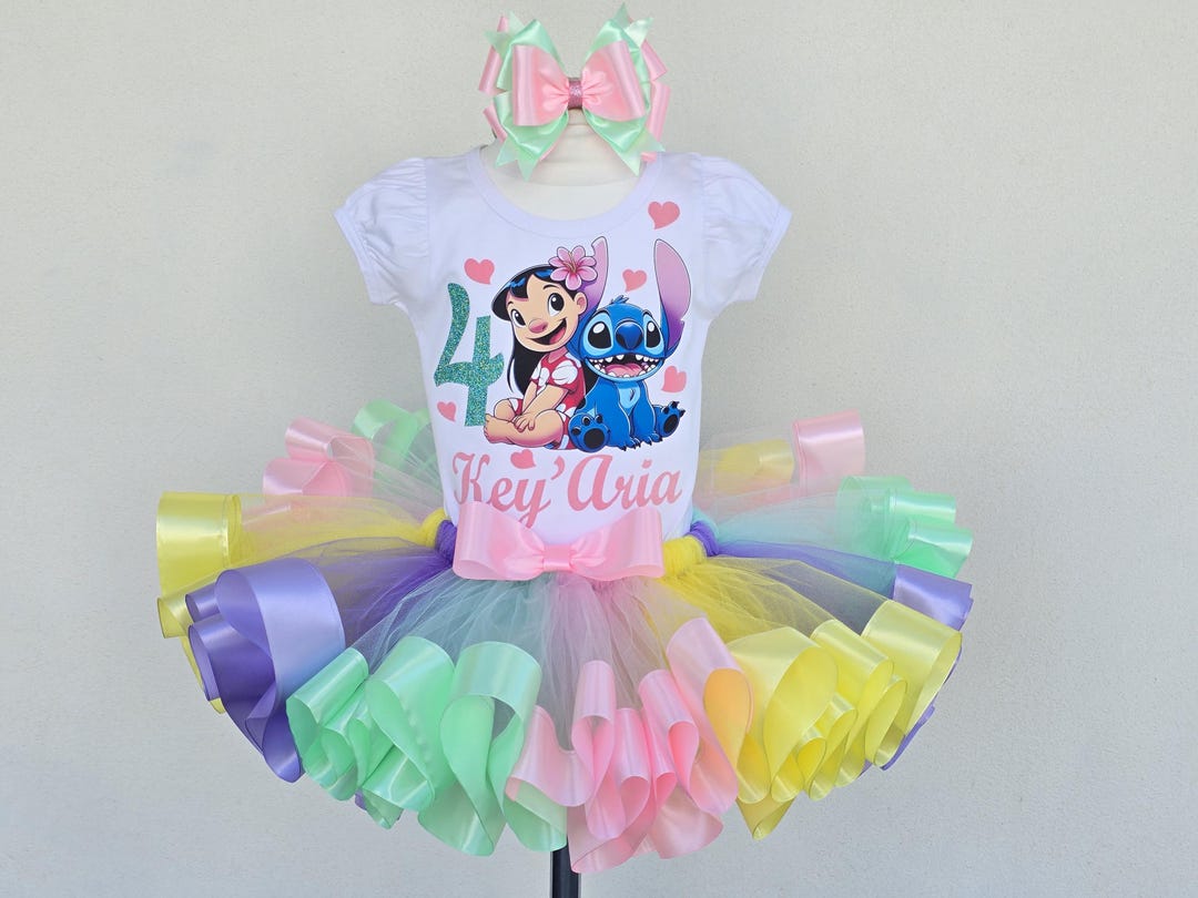Personalized Lilo & Stitch Birthday Tutu Outfit: Baby Girl Party Set - Etsy