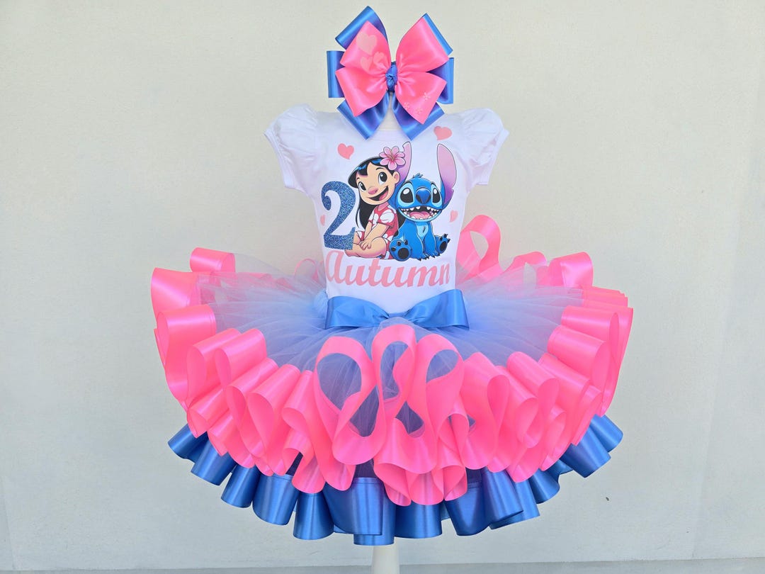 Personalized Lilo & Stitch Birthday Tutu Outfit: Baby Girl Party Set - Etsy