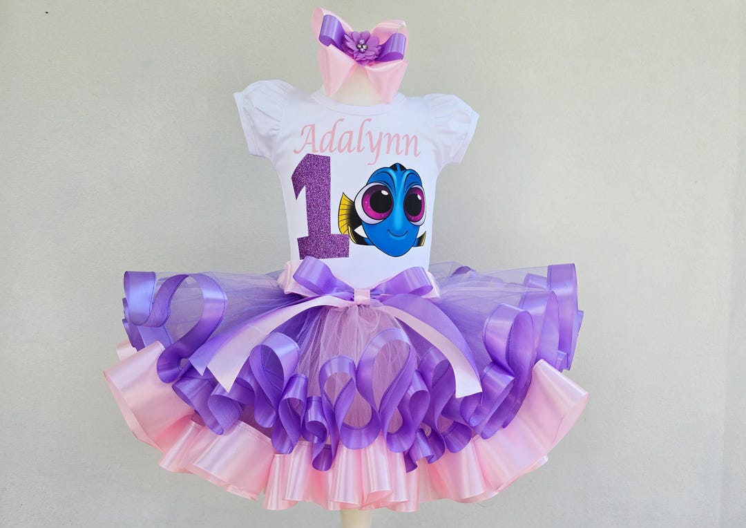 Baby Dory Personalized Birthday Tutu Outfit for Baby Girl, Finding Dory ...