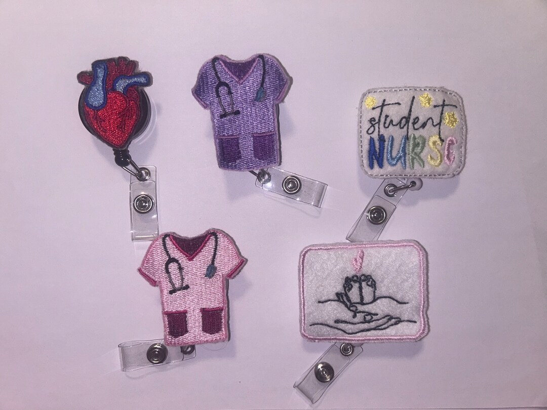 Anatomical Heart, Uniform, Student Nurse & Midwifery Badge Holder/reel ...