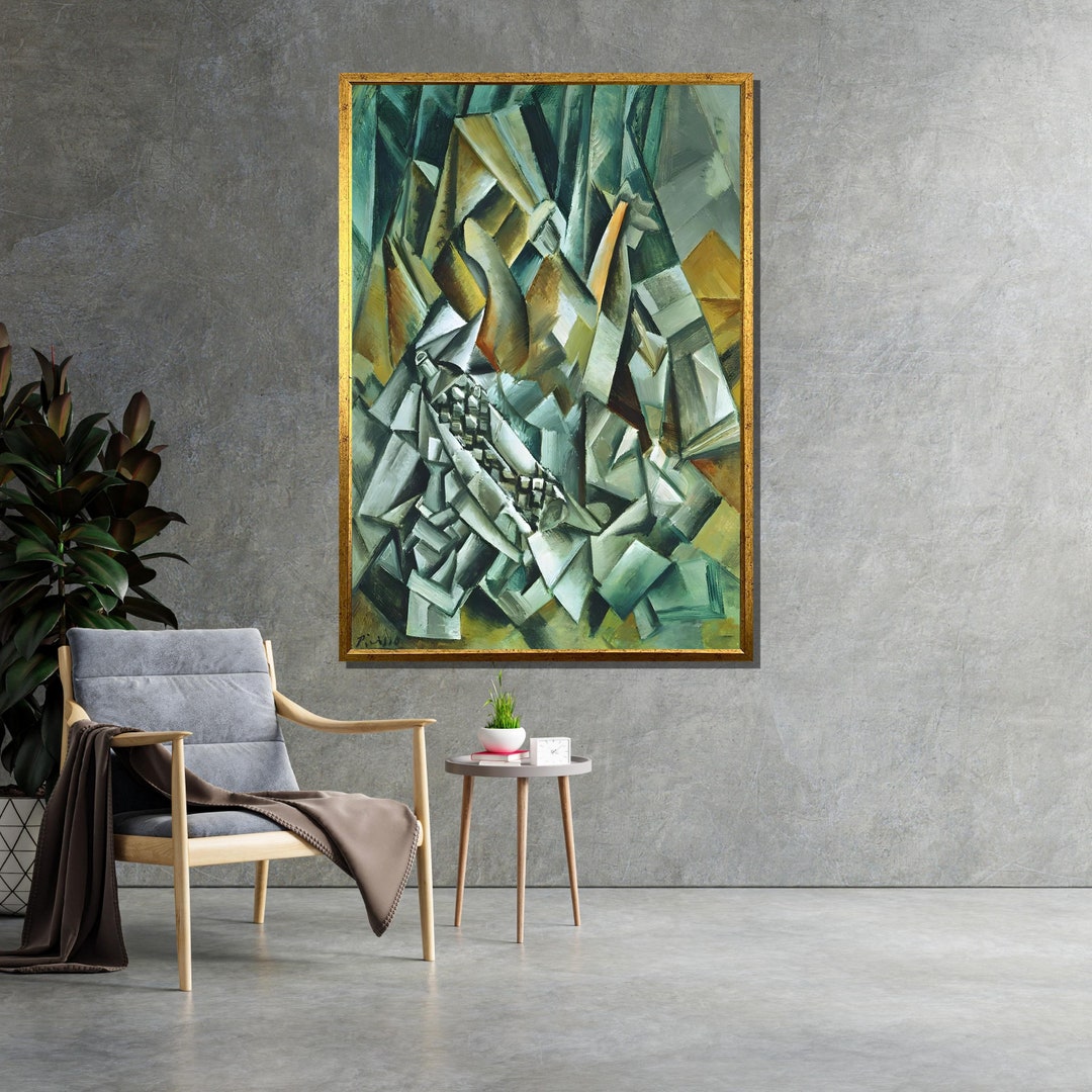 Cubist Abstract Art Print, Picasso Style Geometric Painting, Modern ...