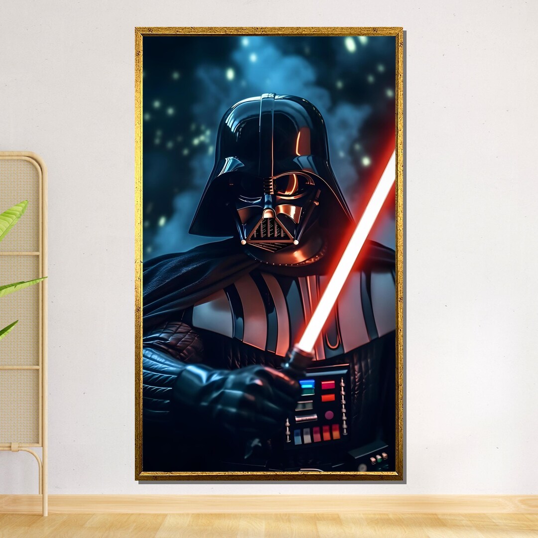 Dark Warrior Canvas, Iconic Sith Art, Sci-fi Villain Wall Decor ...