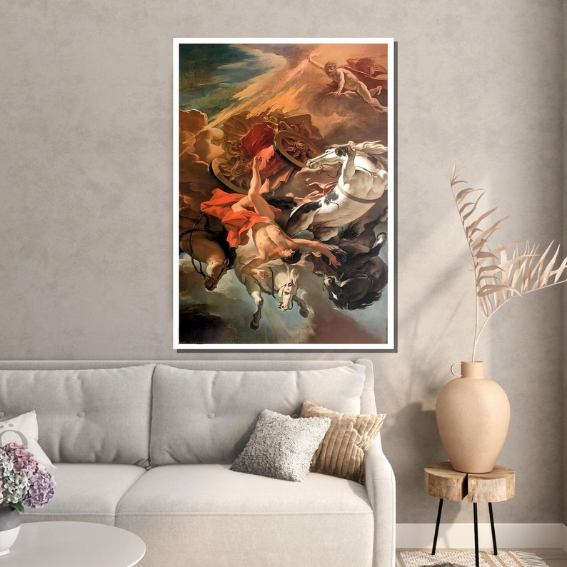 Fall of Phaeton, Mythological Art, Classical Canvas, Historical ...
