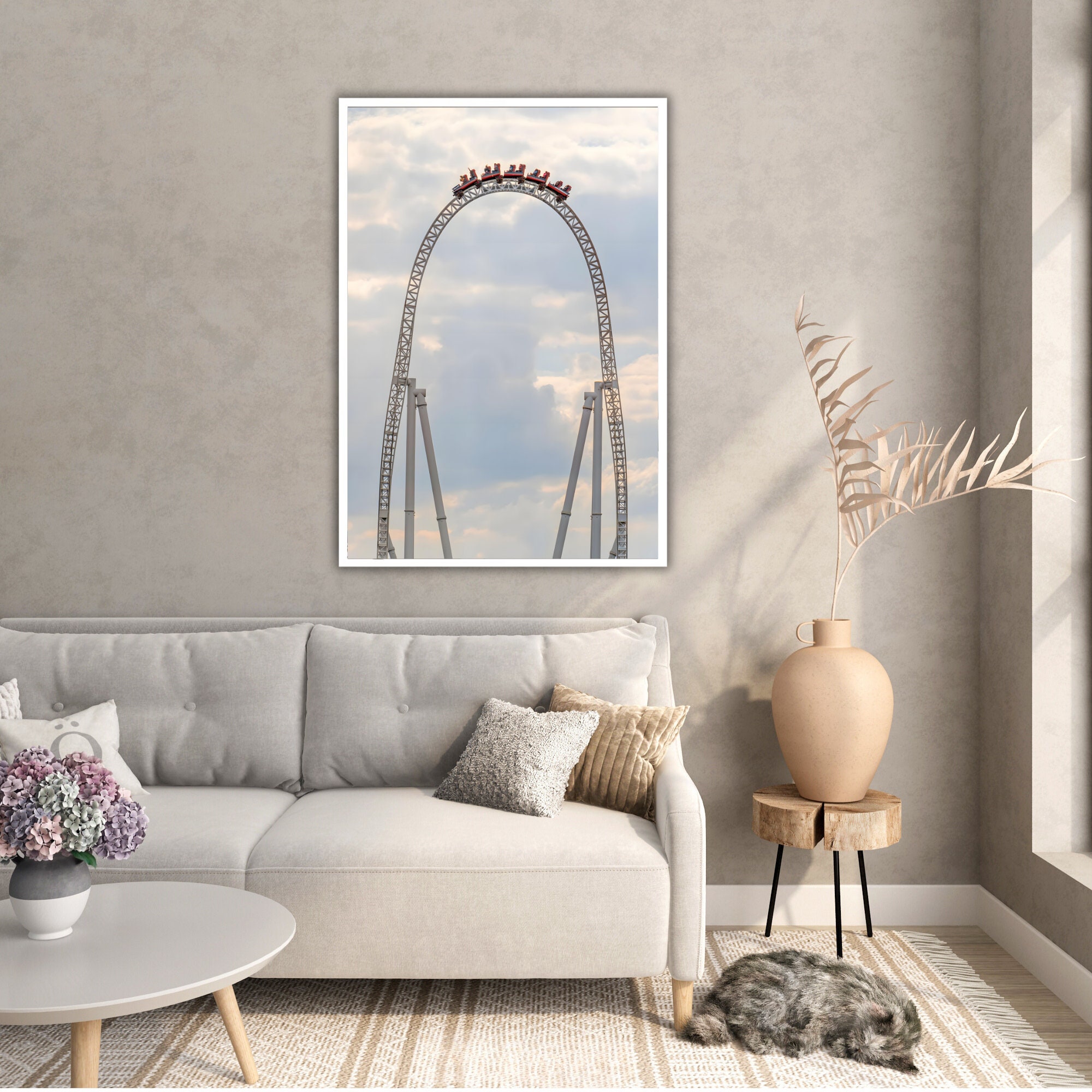 Thorpe Park Roller Coaster Canvas, Thrilling Theme Park Wall Art ...