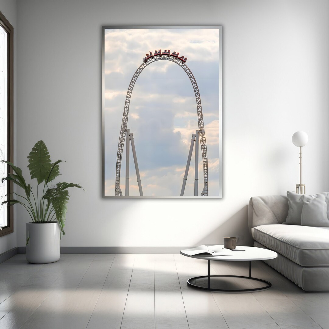 Thorpe Park Roller Coaster Canvas, Thrilling Theme Park Wall Art ...