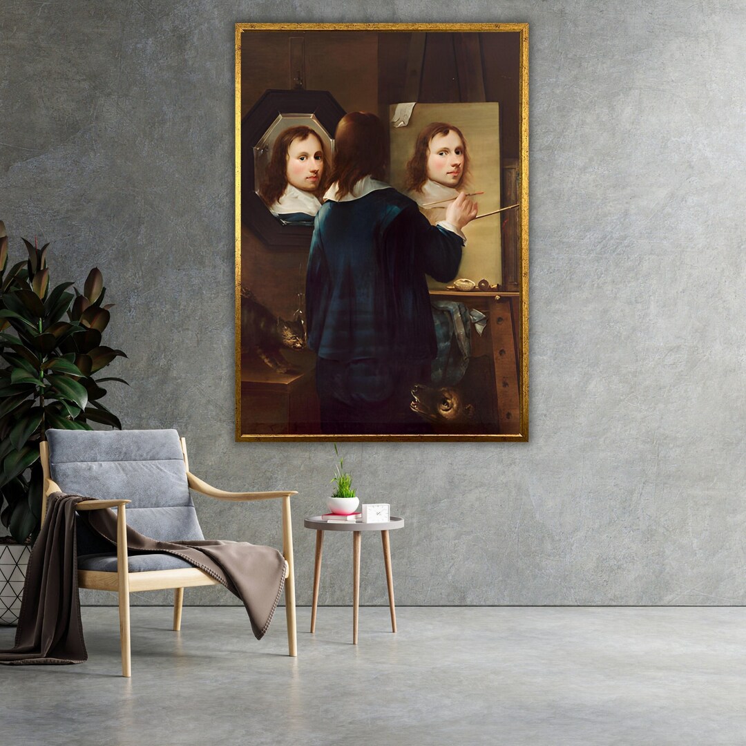 Classic Self-portrait Art, Historical Artist in Studio Canvas, Timeless ...