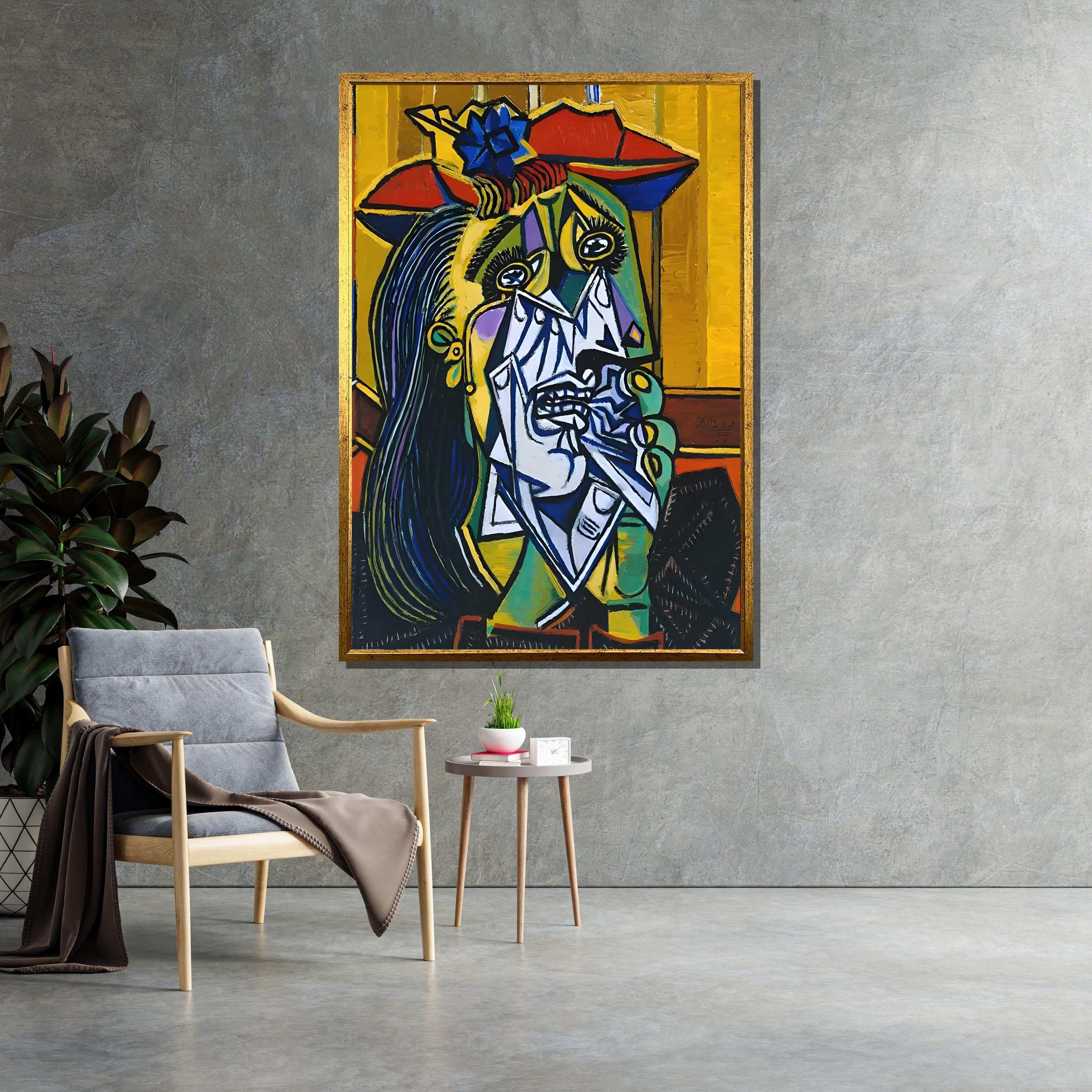 Picasso Inspired Weeping Woman, Cubist Art Print, Abstract ...