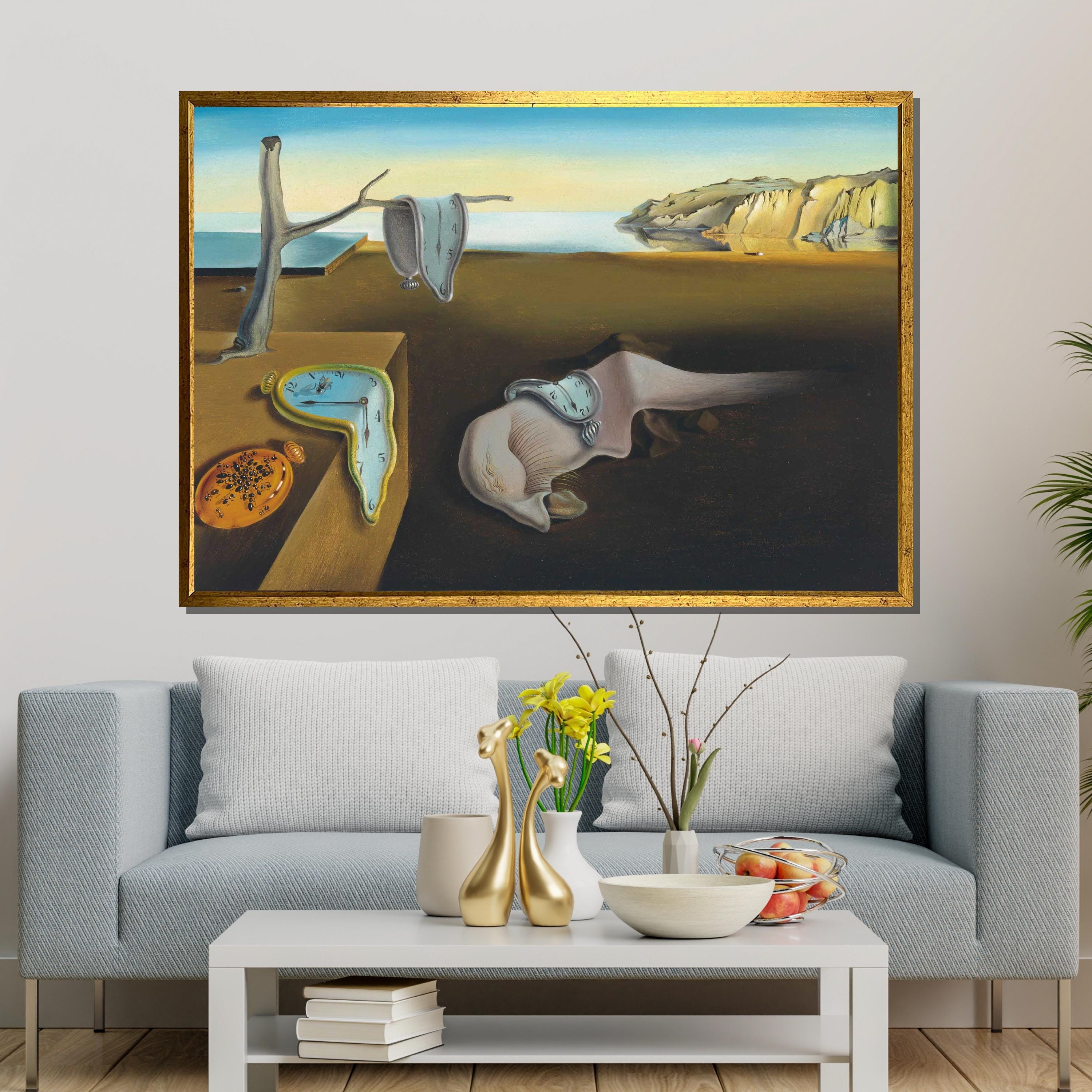 Salvador Dalí the Persistence of Memory, Surreal Melting Clocks Canvas ...
