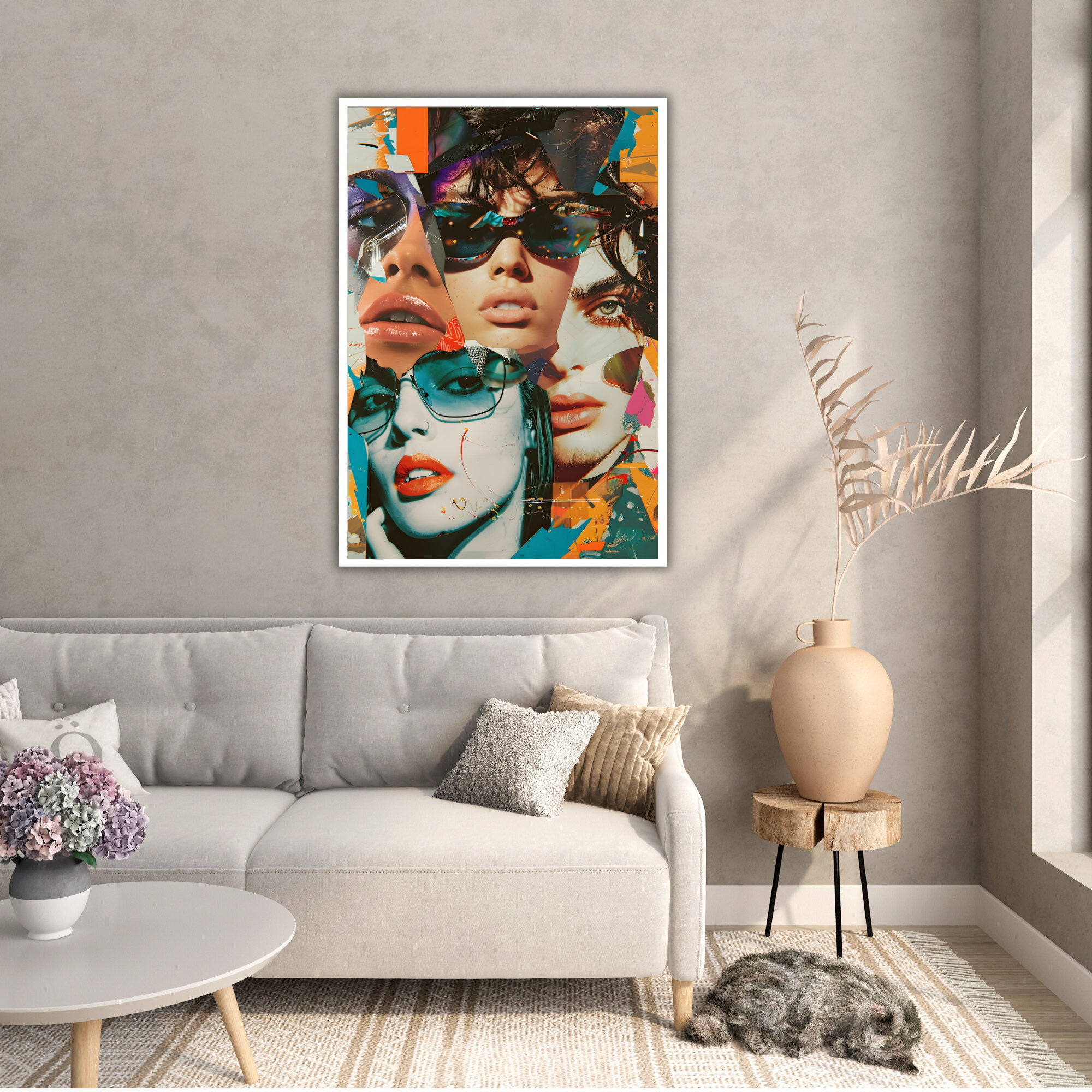 Vibrant Expressions, Youth Group, Pop Art, Colorful Portrait, Modern ...