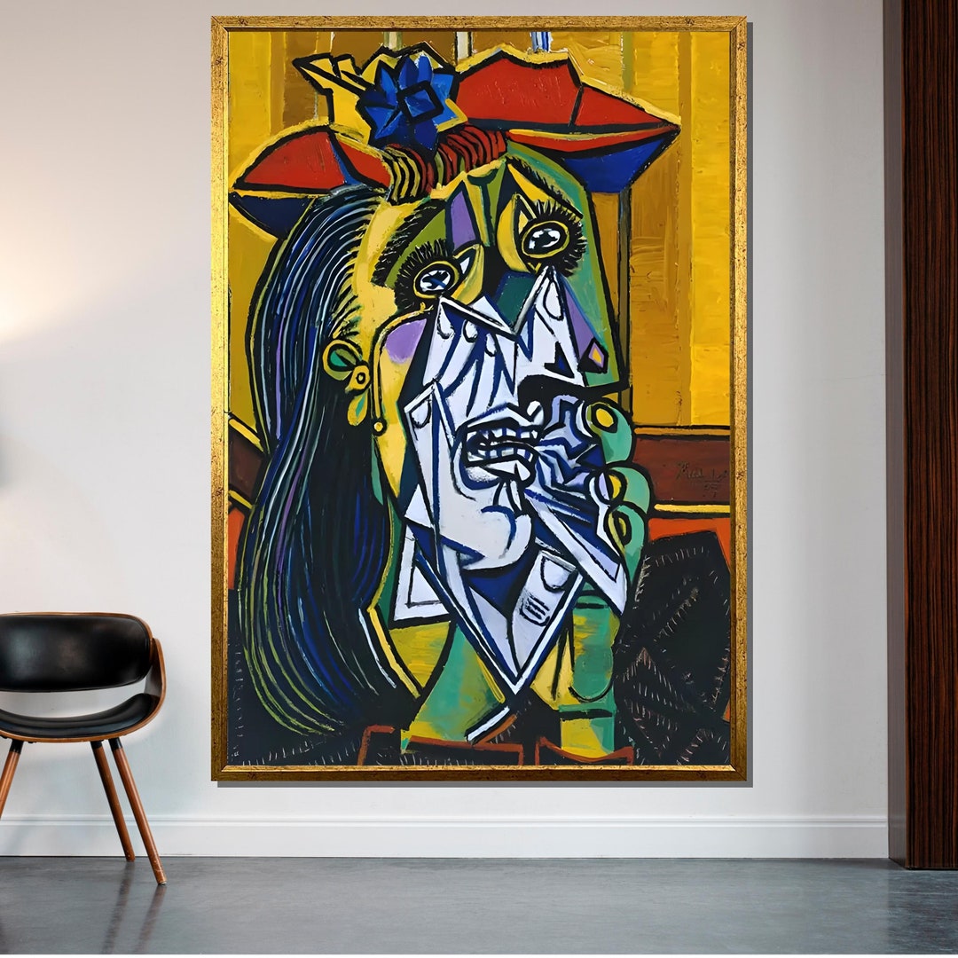 Picasso Inspired Weeping Woman, Cubist Art Print, Abstract ...