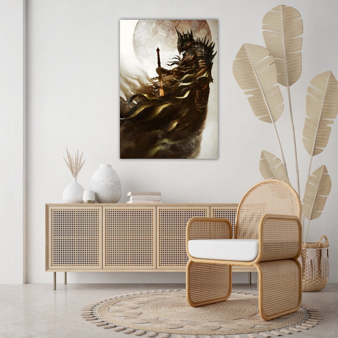Fallen King Canvas Wall Art, Medieval King Artwork, Sword and Crown ...