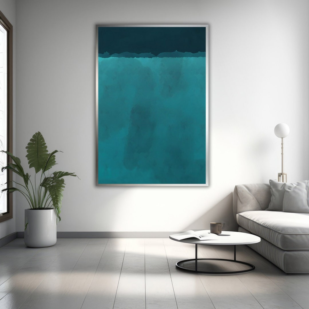 Mark Rothko Deep Ocean Canvas Print, Abstract Wall Art, Blue Artwork ...