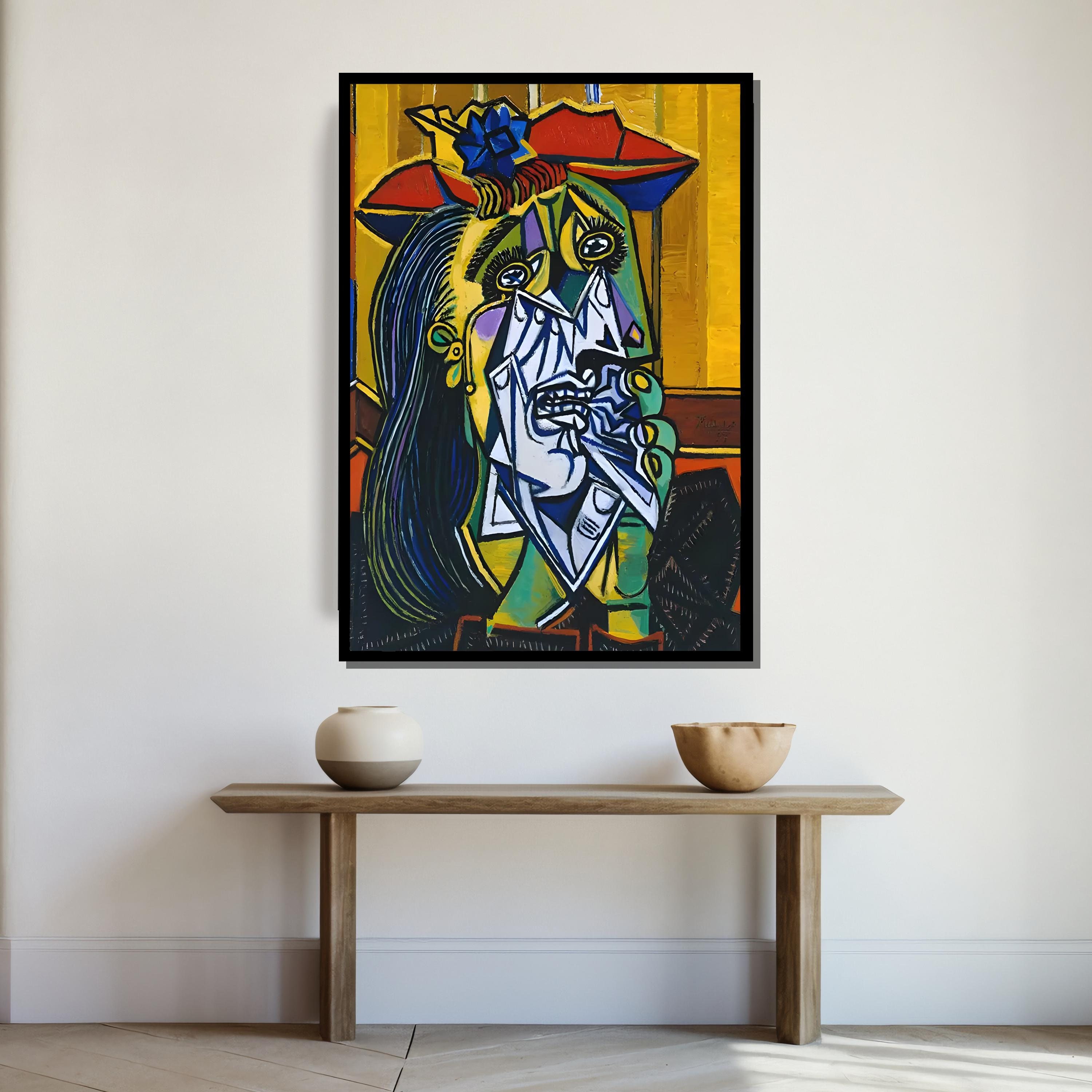 Picasso Inspired Weeping Woman, Cubist Art Print, Abstract ...
