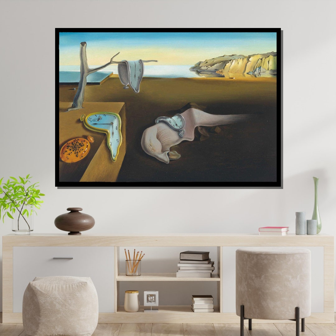 Salvador Dalí the Persistence of Memory, Surreal Melting Clocks Canvas ...
