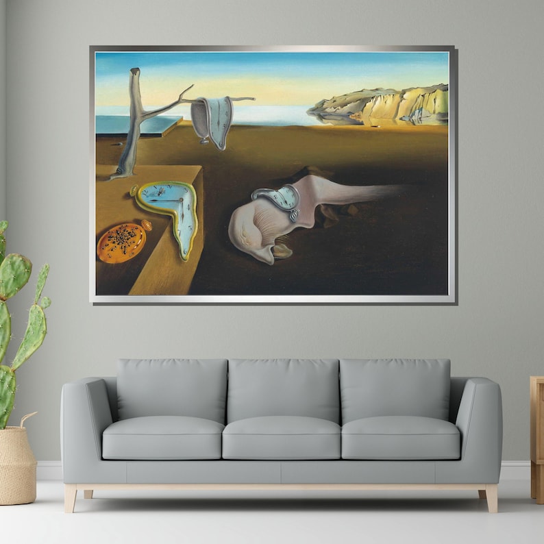 Salvador Dalí the Persistence of Memory, Surreal Melting Clocks Canvas ...