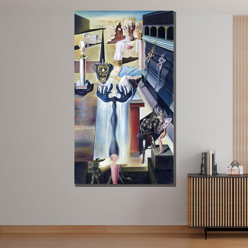 Salvador Dalí Surrealist Dreamscape, Abstract Fantasy Canvas, Mythical ...