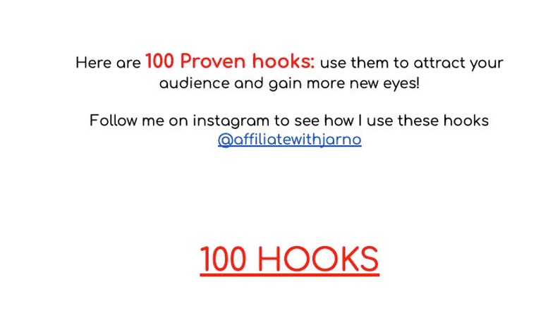 100 Proven Social Media Hooks, for Any Niche, Great Hooks, Good Hooks ...