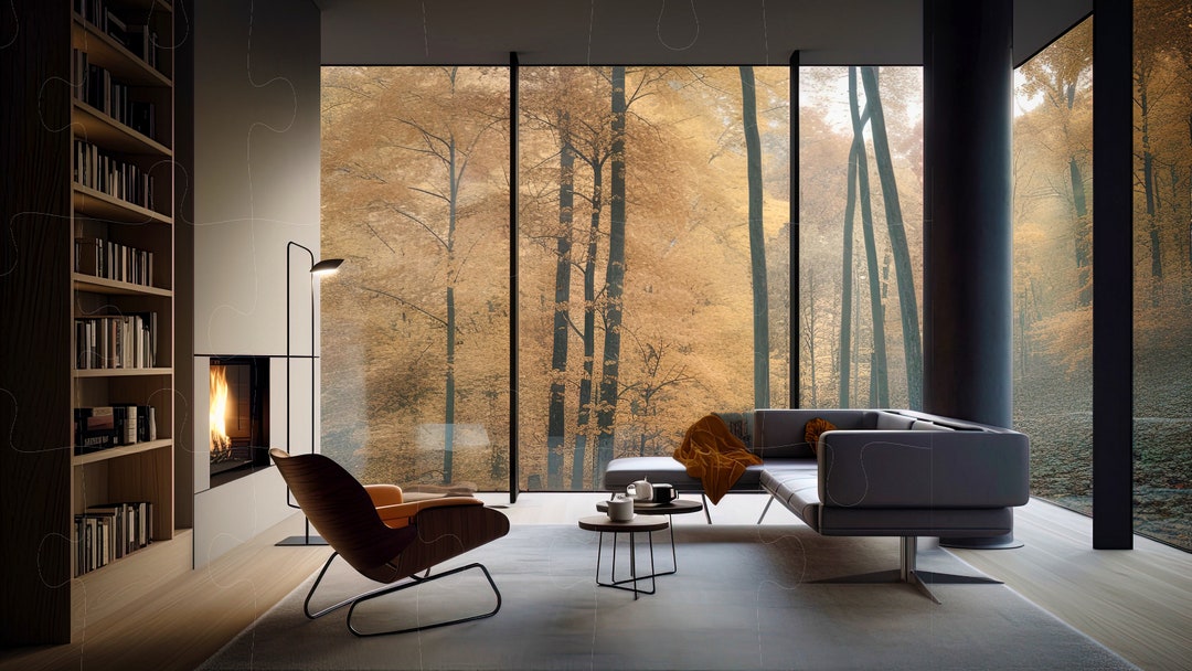 4K Scenic Zoom Virtual Background Office, Microsoft Teams With Fall ...