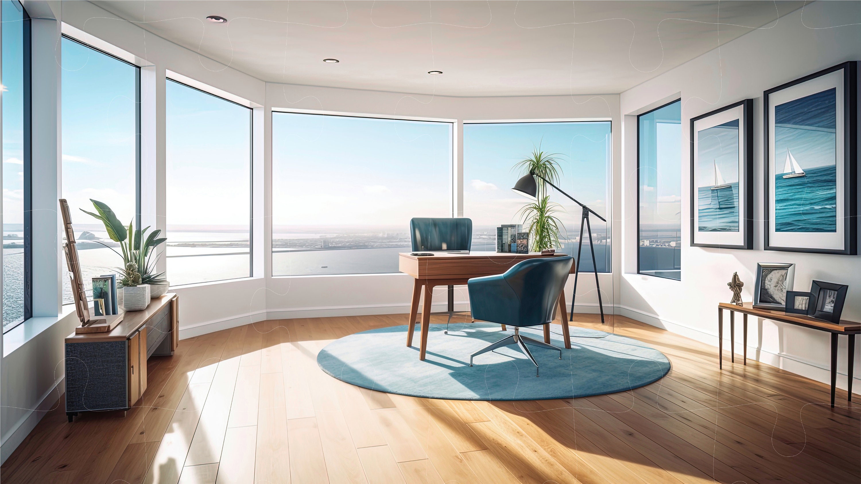 Virtual Home Office Background for Presentations and Work From Home ...