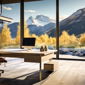 Virtual Home Office Background for Presentations and Work From Home ...