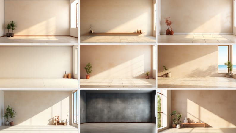 Empty Wall Room Backgrounds for Zoom Meetings, Online Presentations ...
